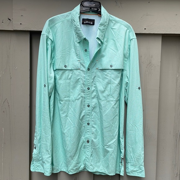 Orvis | Shirts | Orvis Vented Back Long Sleeve Fishing Spirt Shirt Mint ...